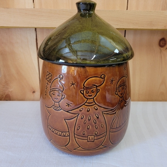Vintage | Kitchen | Vintage Stoneware Pottery Woodsy Acorn Elf Sprite ...